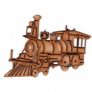 Wood Steam Train Shape 4 for altered art and craft projects